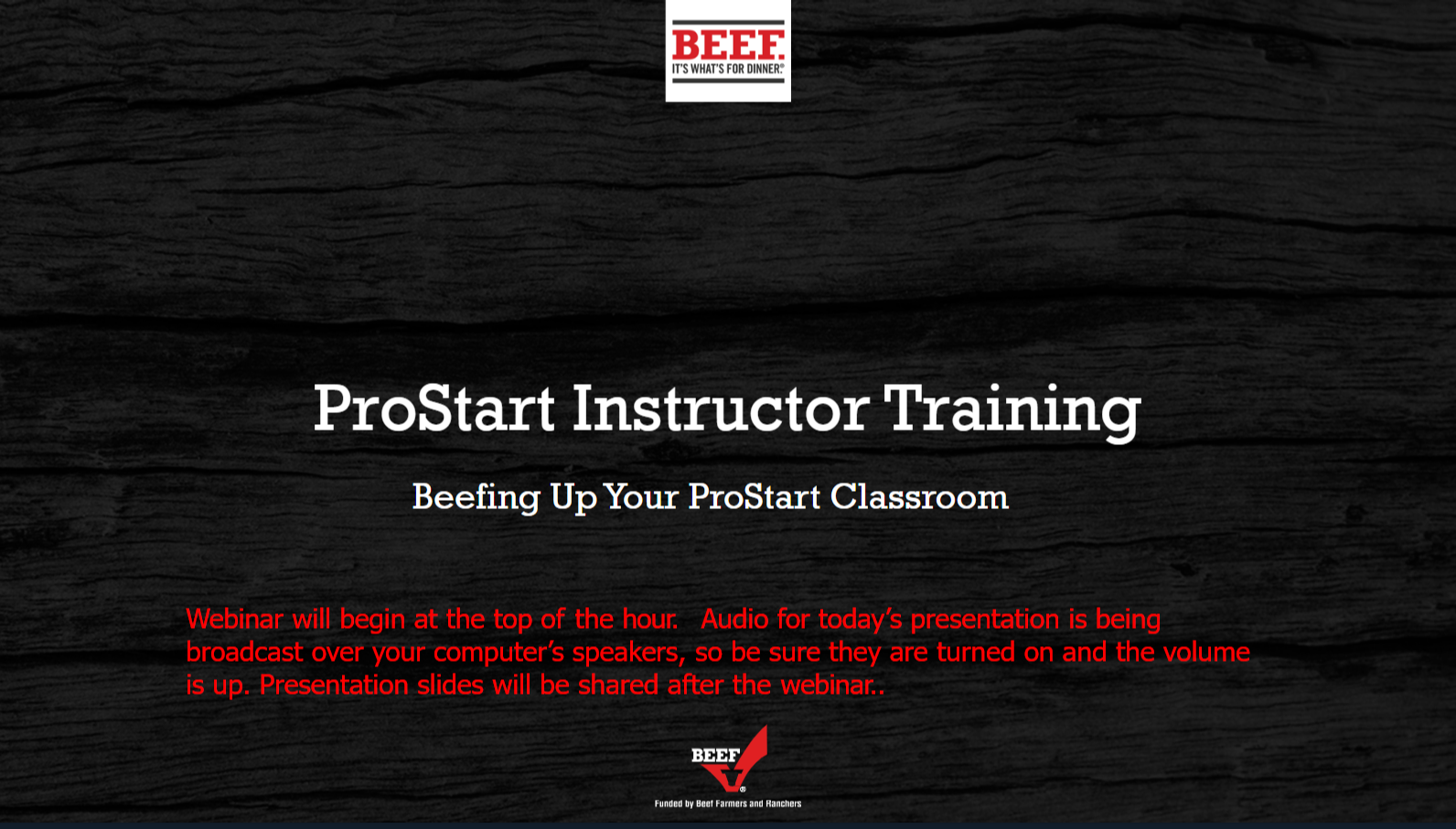 ProStart Teacher Resources